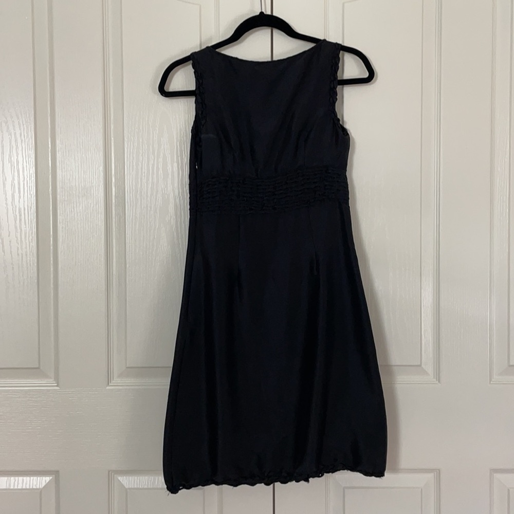 Max Studio Black Silk Mini Dress With Side Zip Xs - Gem